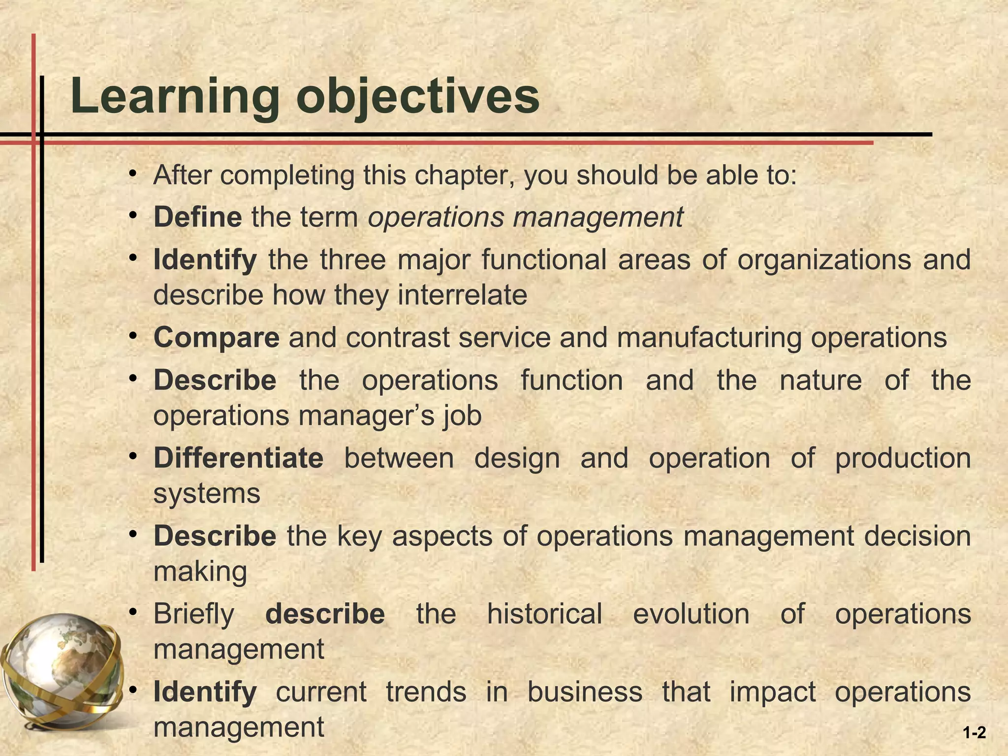 Introduction to Operations Management by Stevenson | PPT
