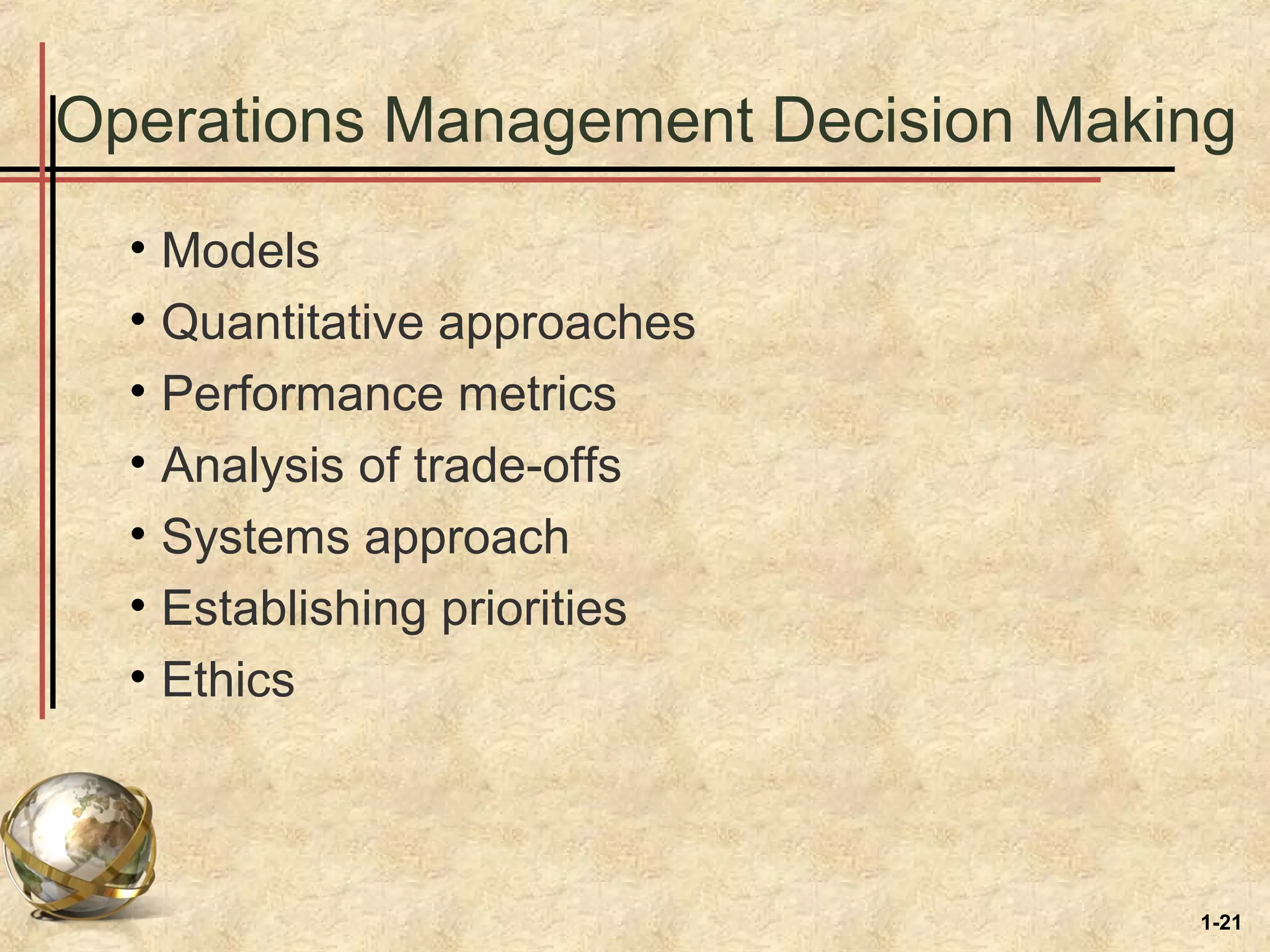 Introduction to Operations Management by Stevenson | PPT