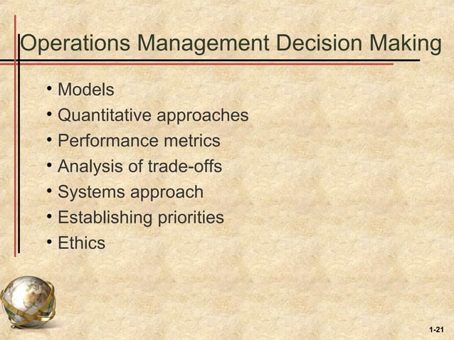 Introduction to Operations Management by Stevenson | PPT