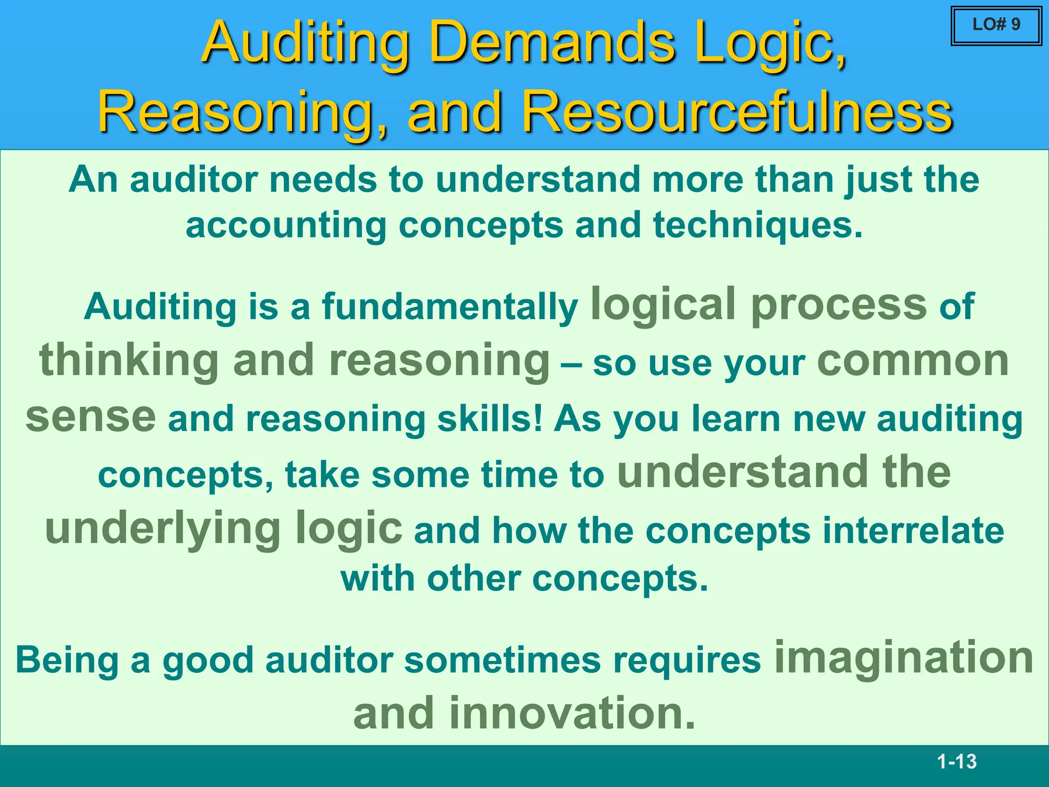 Introduction to assurance and financial statement auditing | PPT