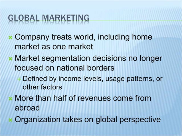 The Scope & Challenges of Internationa Marketing | PPT