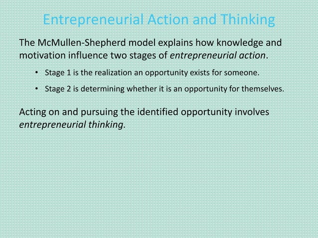Entrepreneurial mindset: An Introduction to Entrepreneurship | PPT