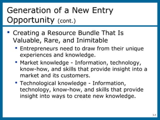 Entrepreneurial Strategy Generating and Exploiting new entries | PPT