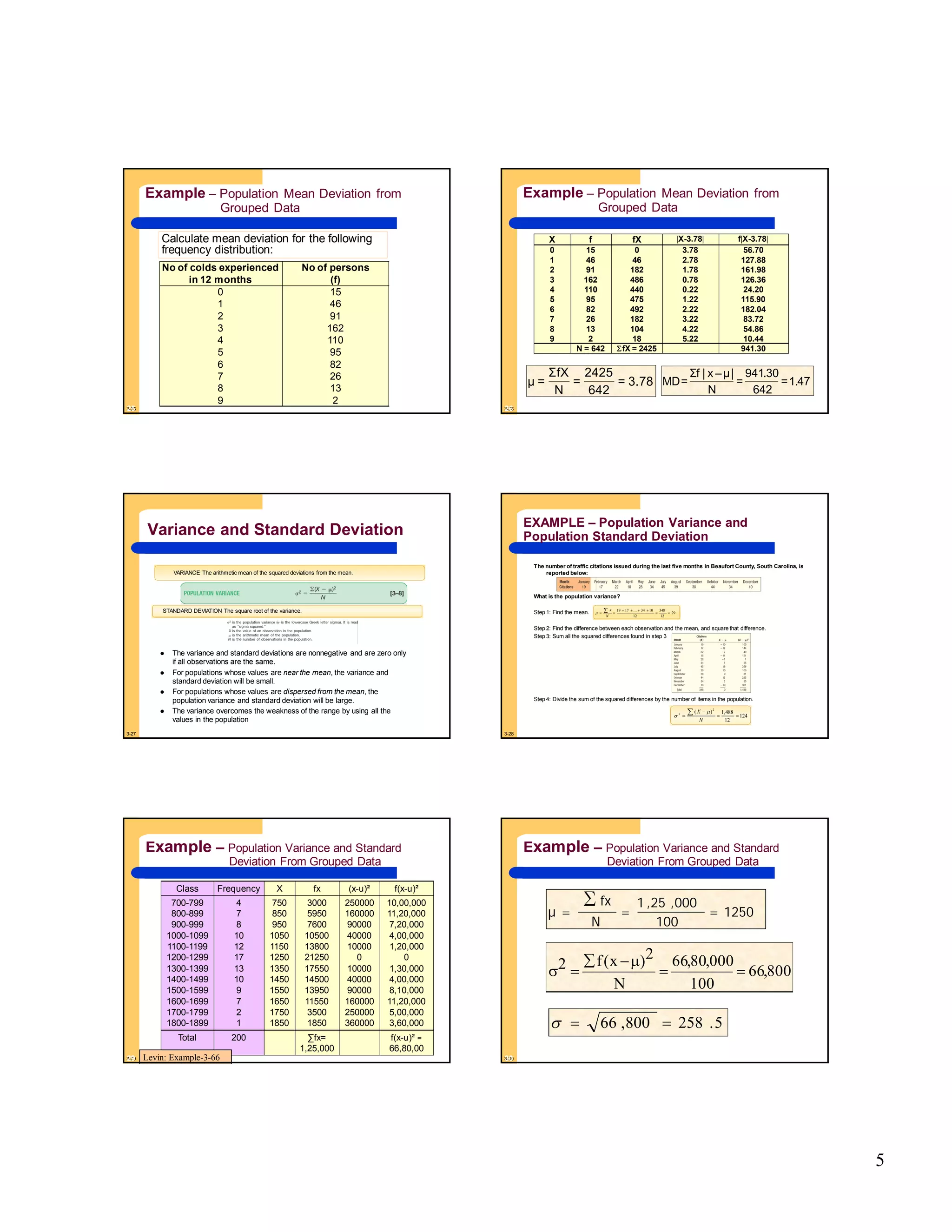 Describing Data: Numerical Measures | PDF