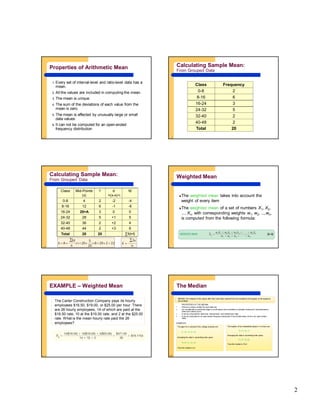 Describing Data: Numerical Measures | PDF