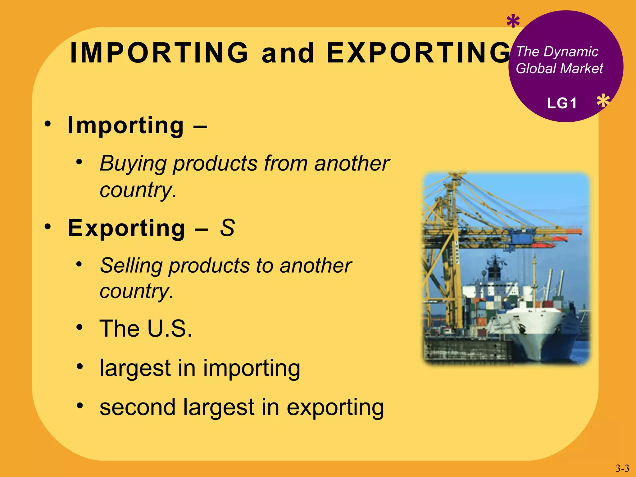 BUS110 Chap 3 - Doing Business in Global Markets | PPT