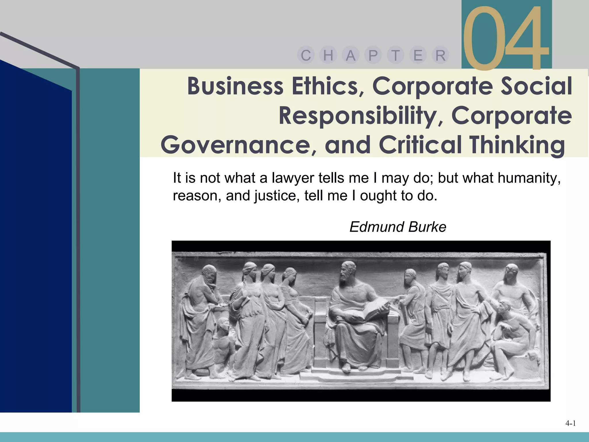 Chapter 4 - Business Ethics, Corporate Social Responsibility, Corporate ...