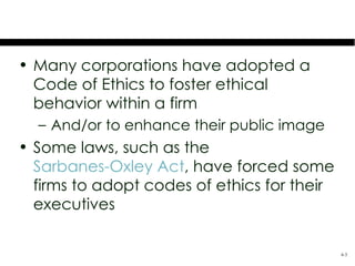 Chapter 4 - Business Ethics, Corporate Social Responsibility, Corporate ...