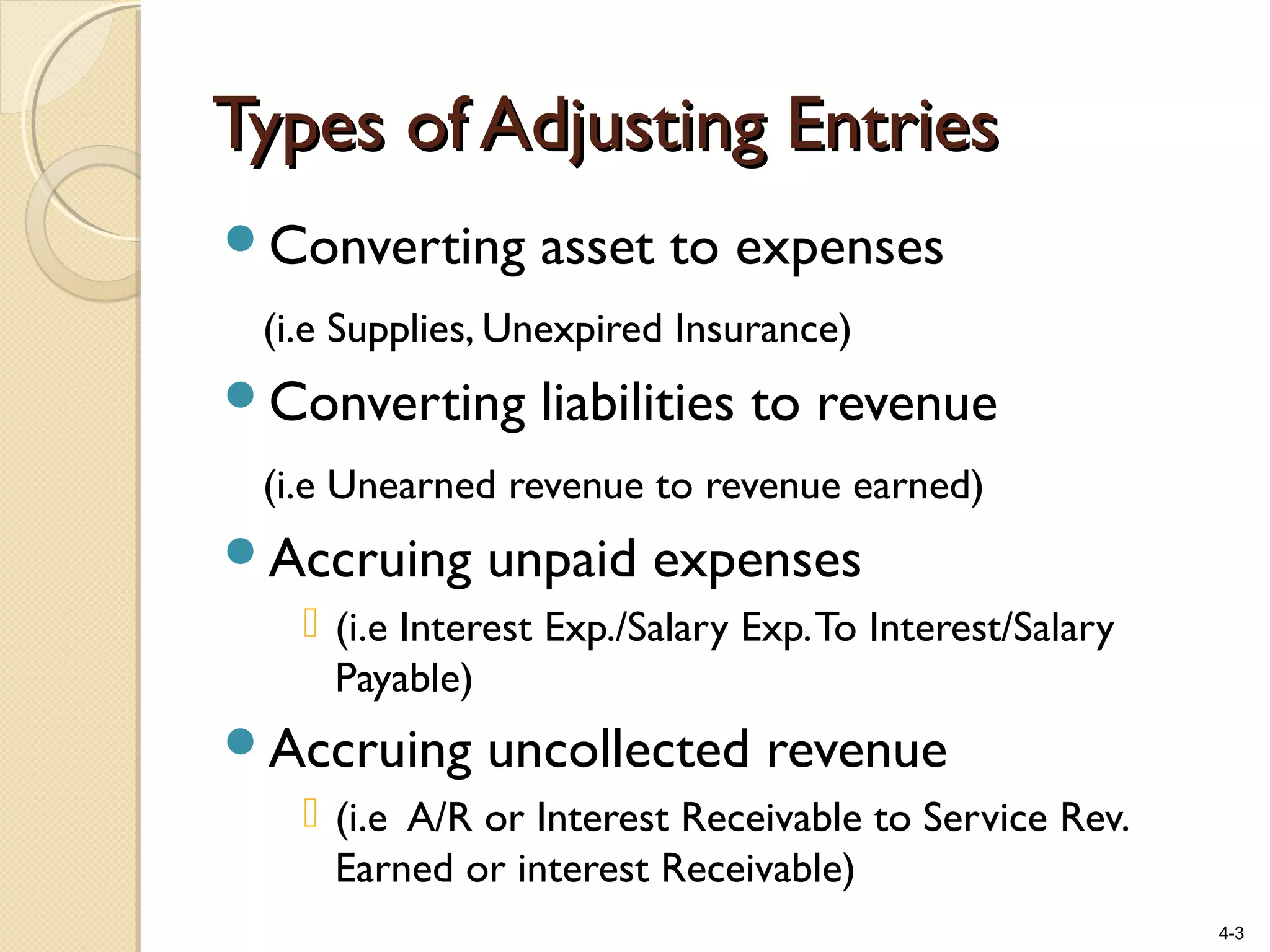 The Accounting Cycle: Accruals and Deferrals | PPT