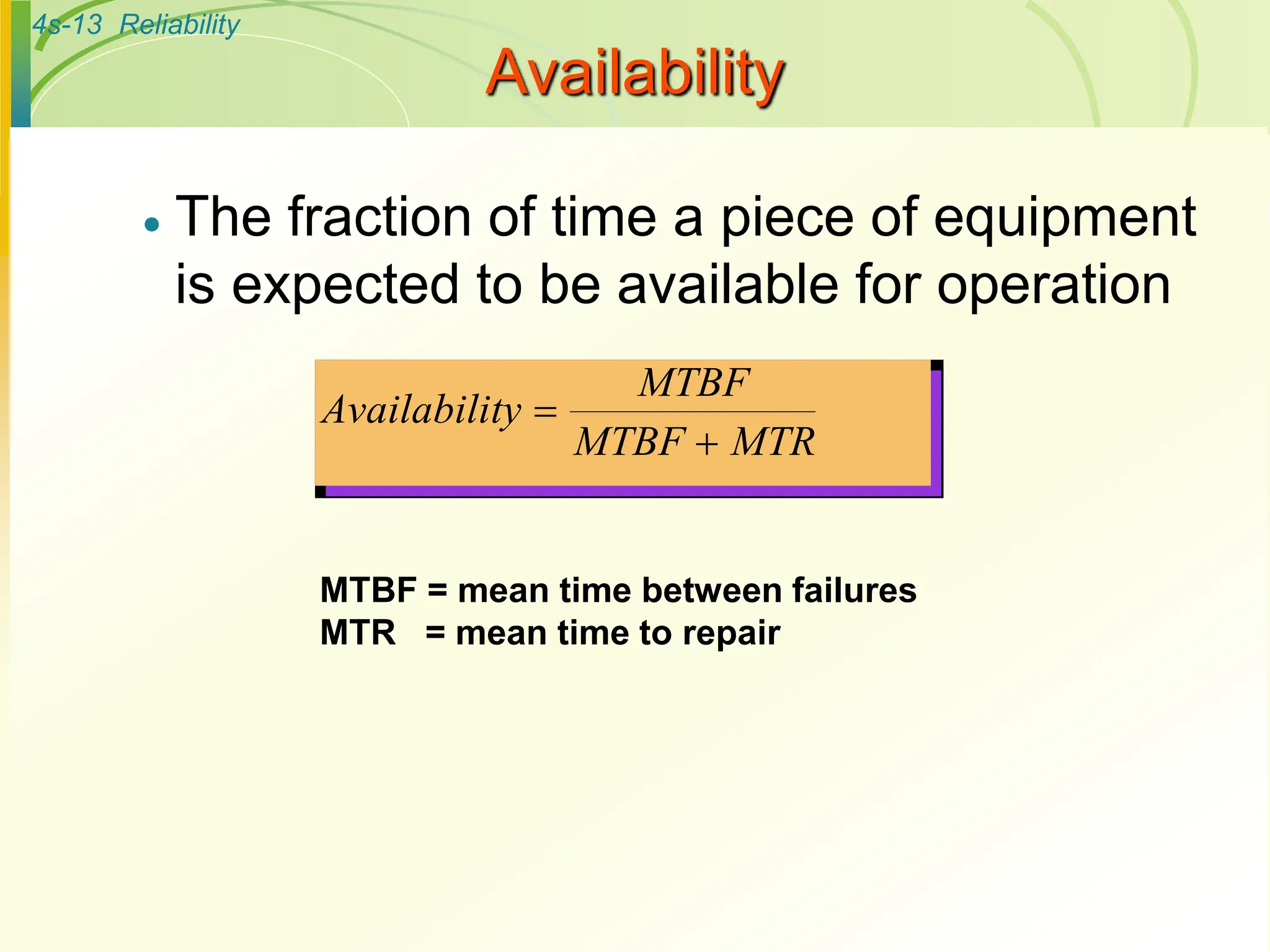Operation management Chap004- Reliability.ppt