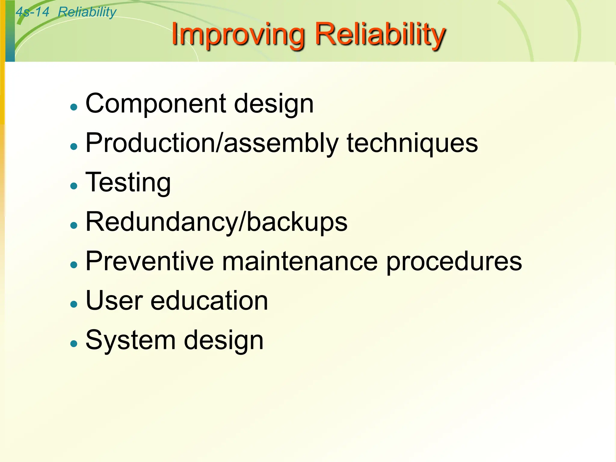 Operation management Chap004- Reliability.ppt