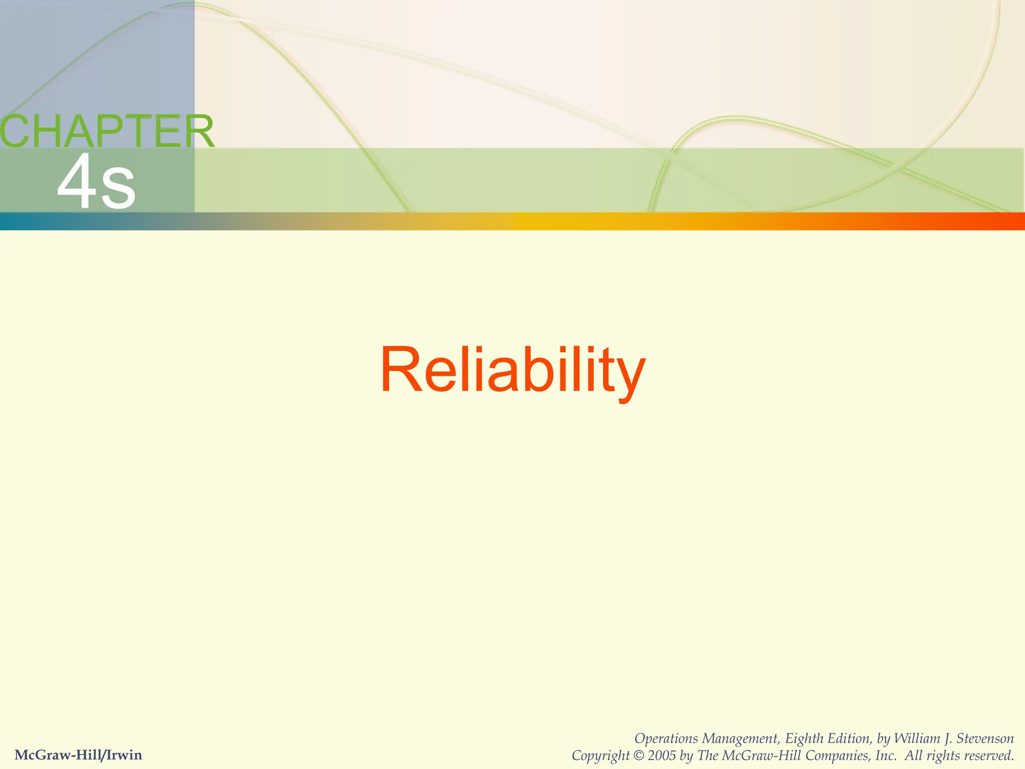 Operation management Chap004- Reliability.ppt