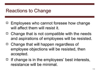 Chapter Five Managing Change | PPT