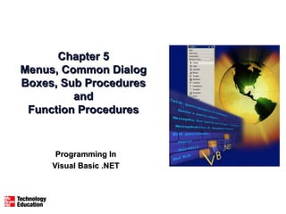 chap005 (1) dialogue box menus presentattion | PPT