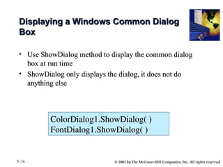 chap005 (1) dialogue box menus presentattion | PPT | Operating Systems ...