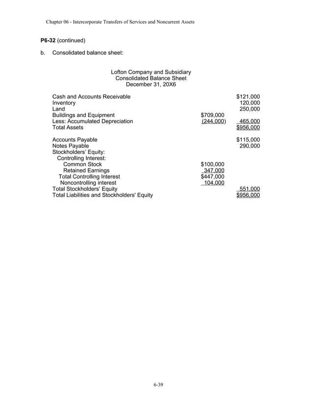 solusi manual advanced acc zy Chap006 | DOC
