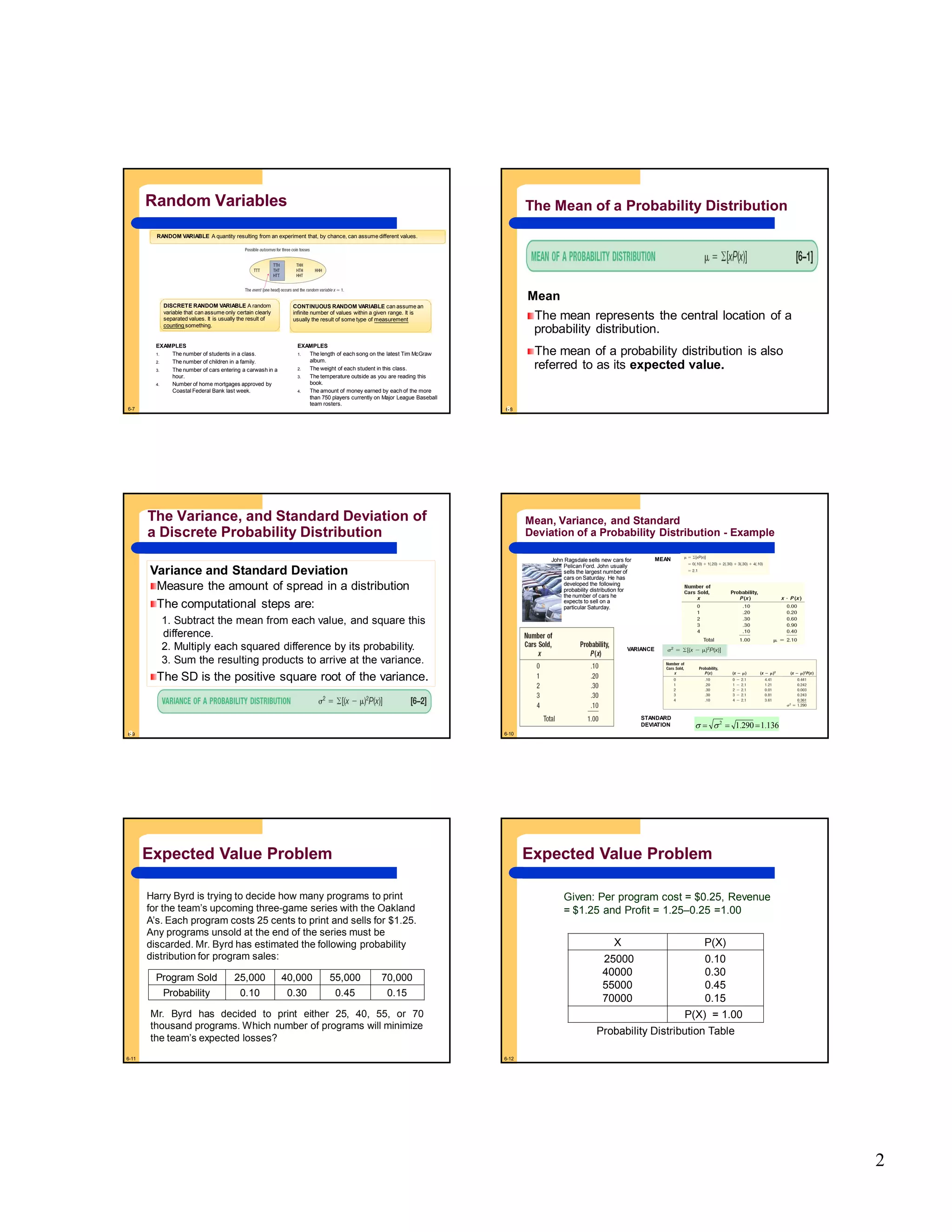 Discrete Probability Distributions. | PDF