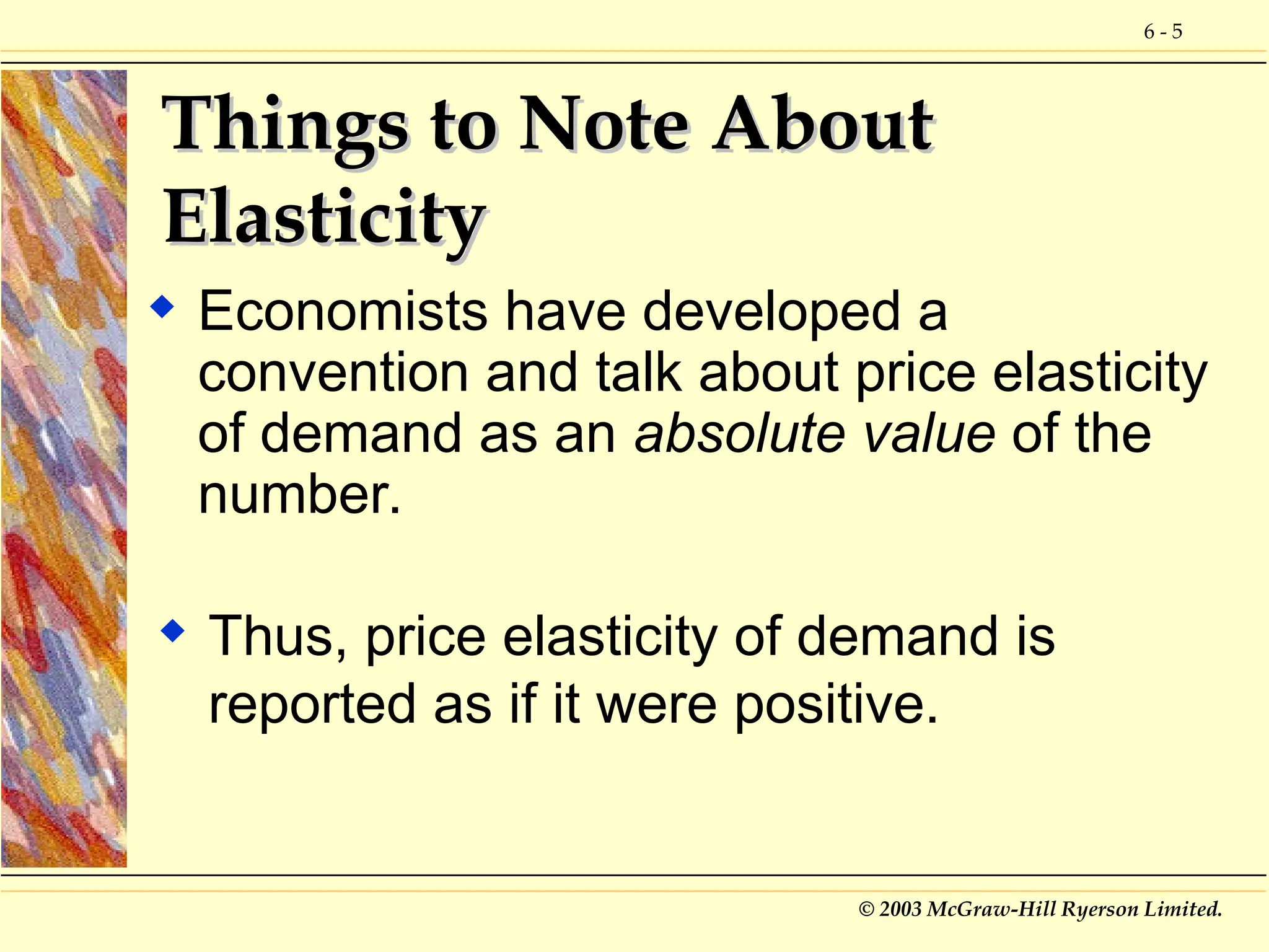 Describing demand and supply: Elasticity | PPT