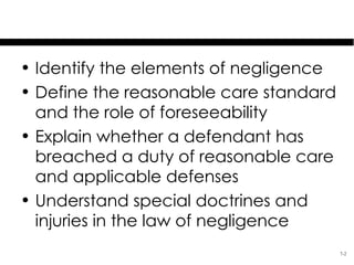 Chapter 7 - Negligence and Strict Liability | PPT