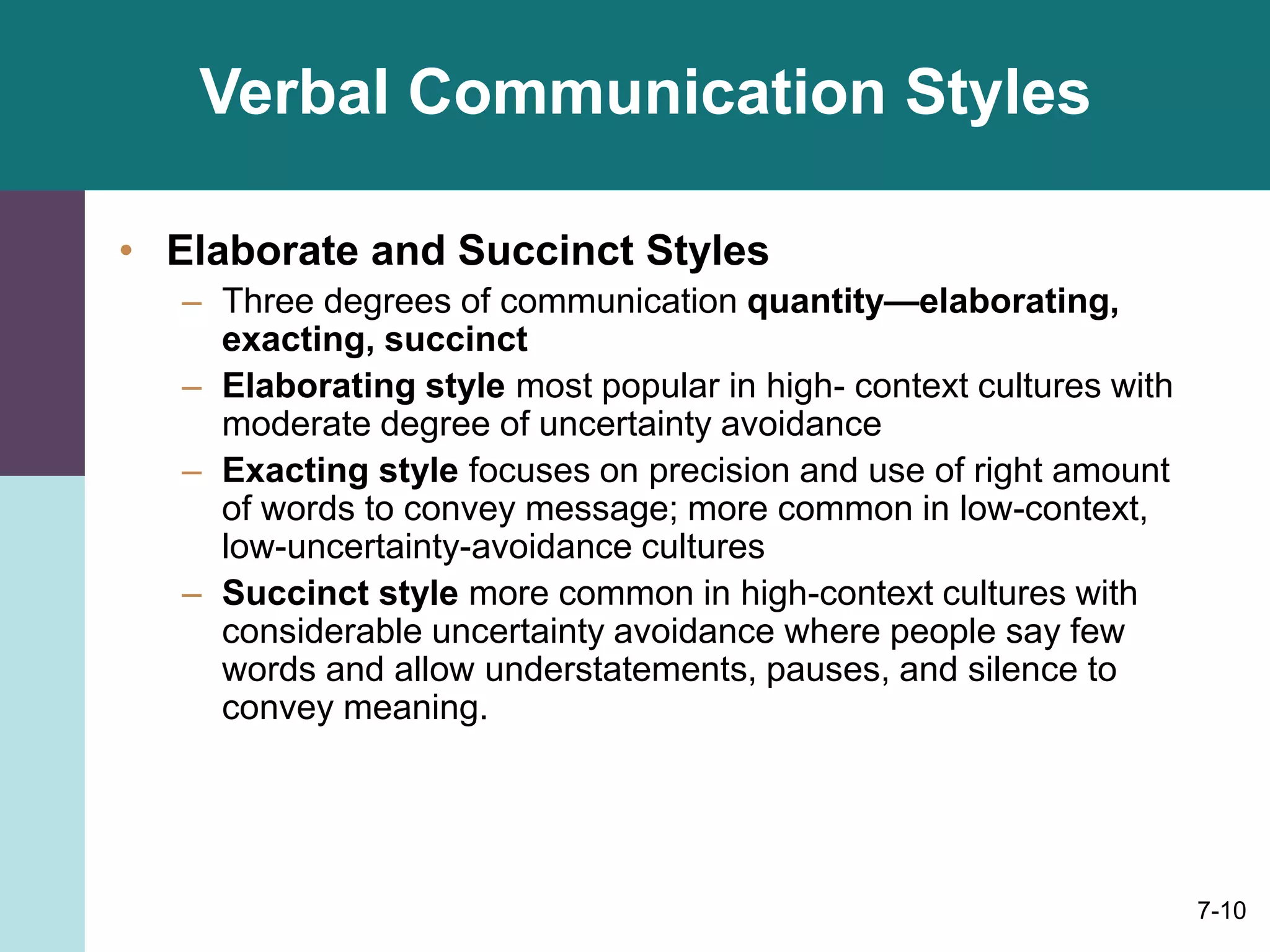 CH 7 CROSS-CULTURAL COMMUNICATION AND NEGOTIATION | PPT