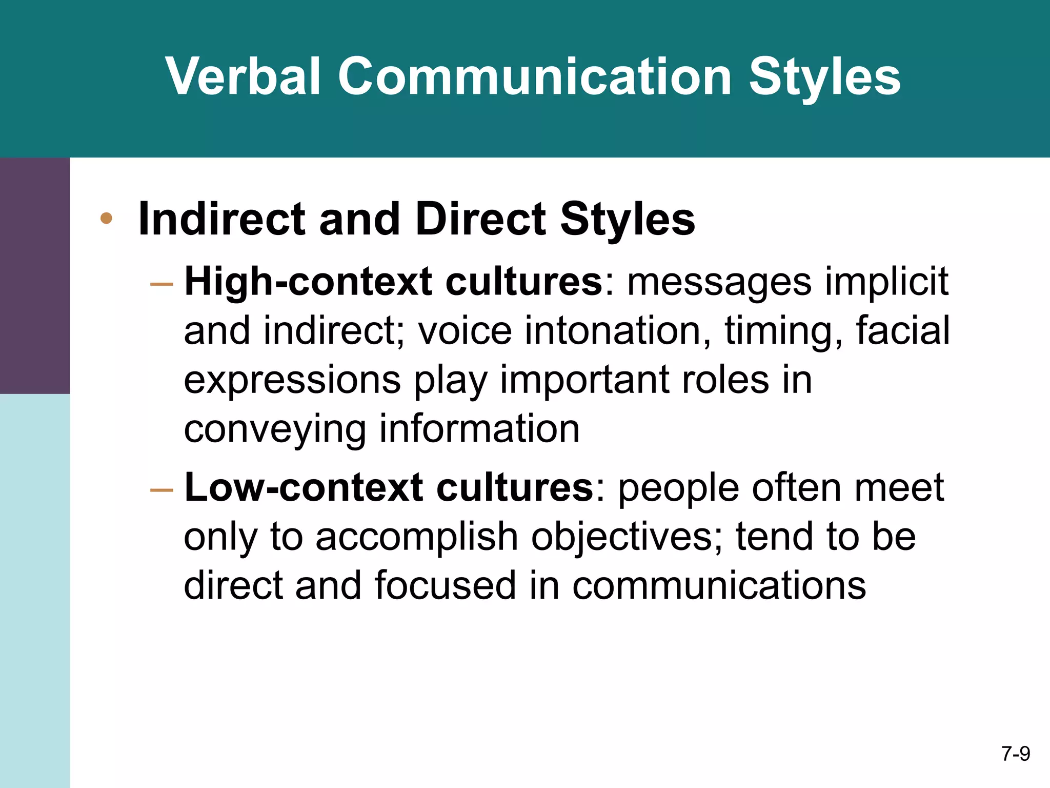 CH 7 CROSS-CULTURAL COMMUNICATION AND NEGOTIATION | PPT
