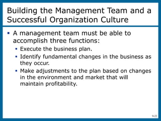 Chap009 The organizational plan Presentation slides.ppt