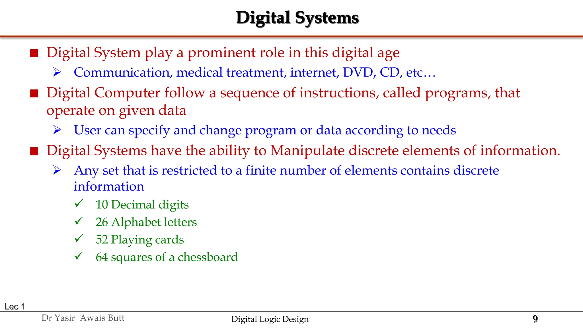 Chap01 Number Systems In Digital Logic Pptx