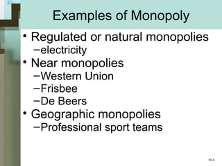 Monopoly in microeconomics-economics in detail | PPT