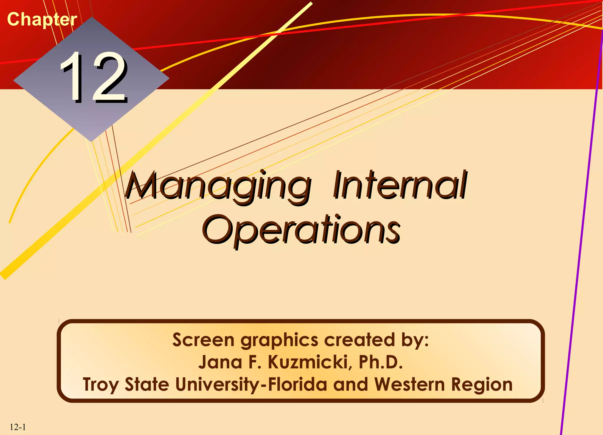 Chap012 manging internal operations | PPT