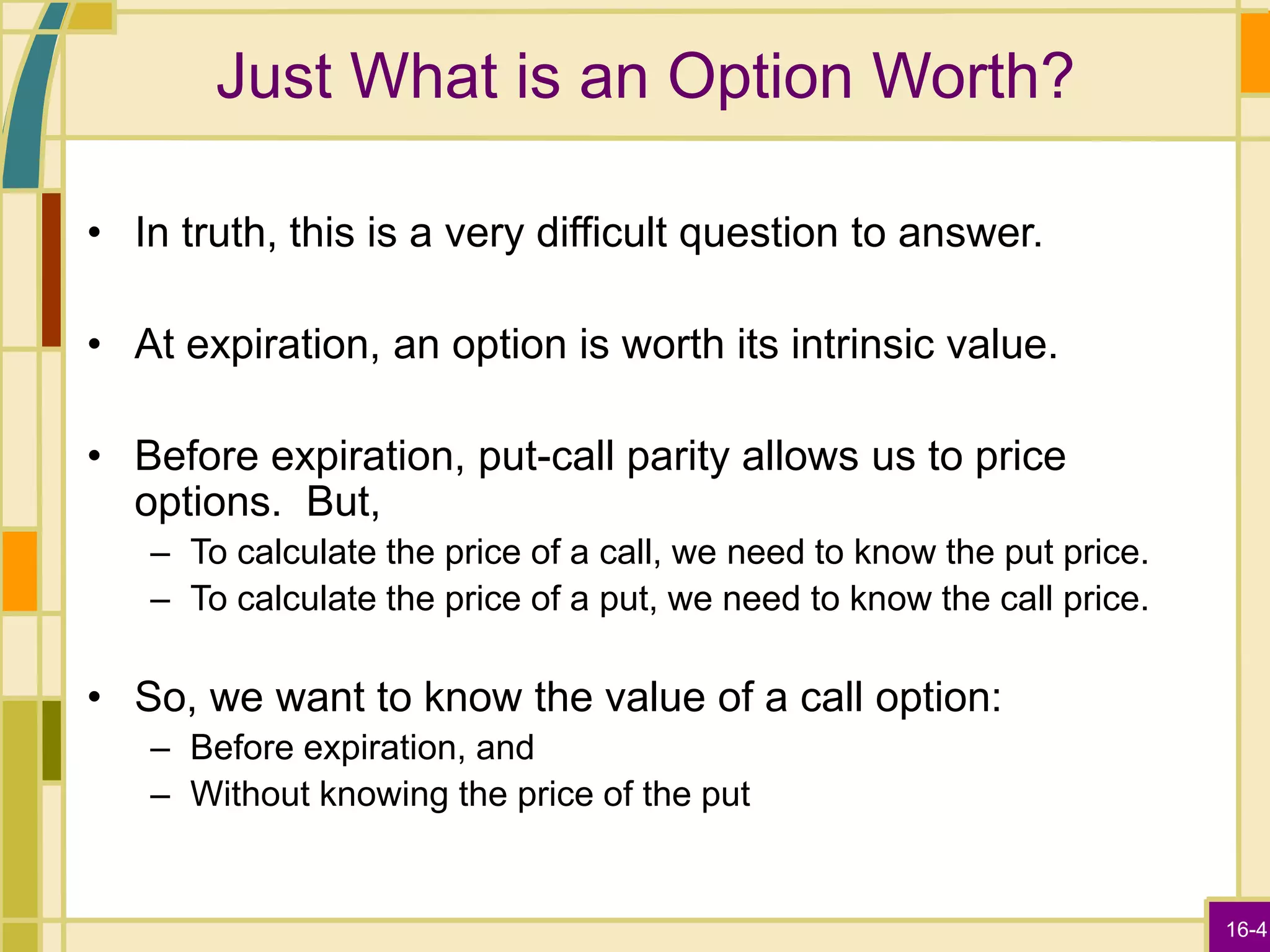 option valuation | PPT