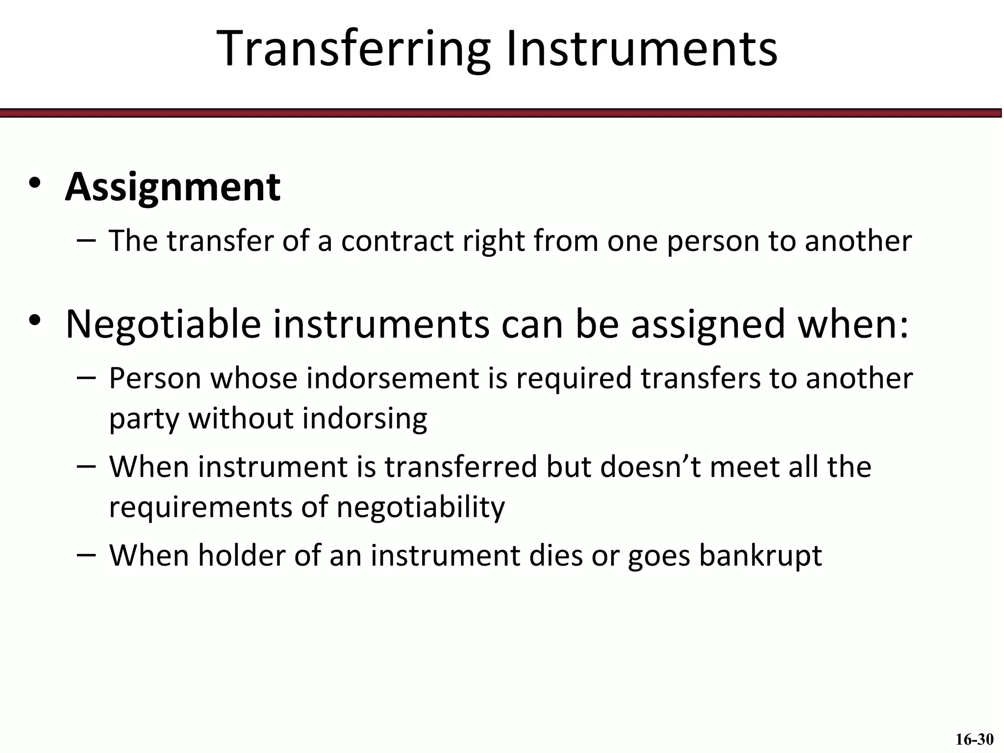 BUS 116 Chap016 negotiable instruments | PPT