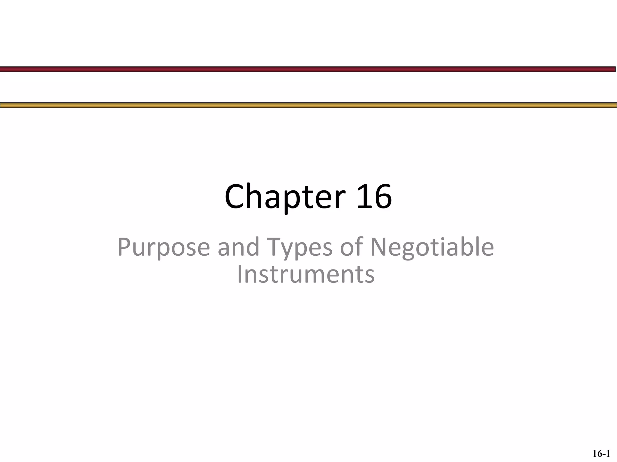 BUS 116 Chap016 negotiable instruments | PPT
