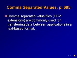 Chapter 17: Import/Export