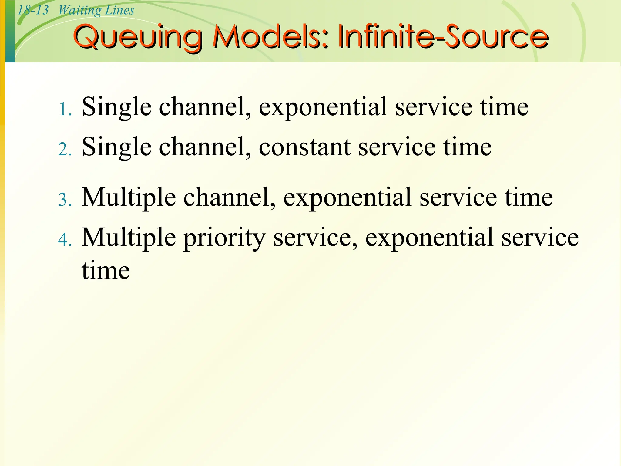 Chap018_Waiting Lines Queuing Theory Models | PPT