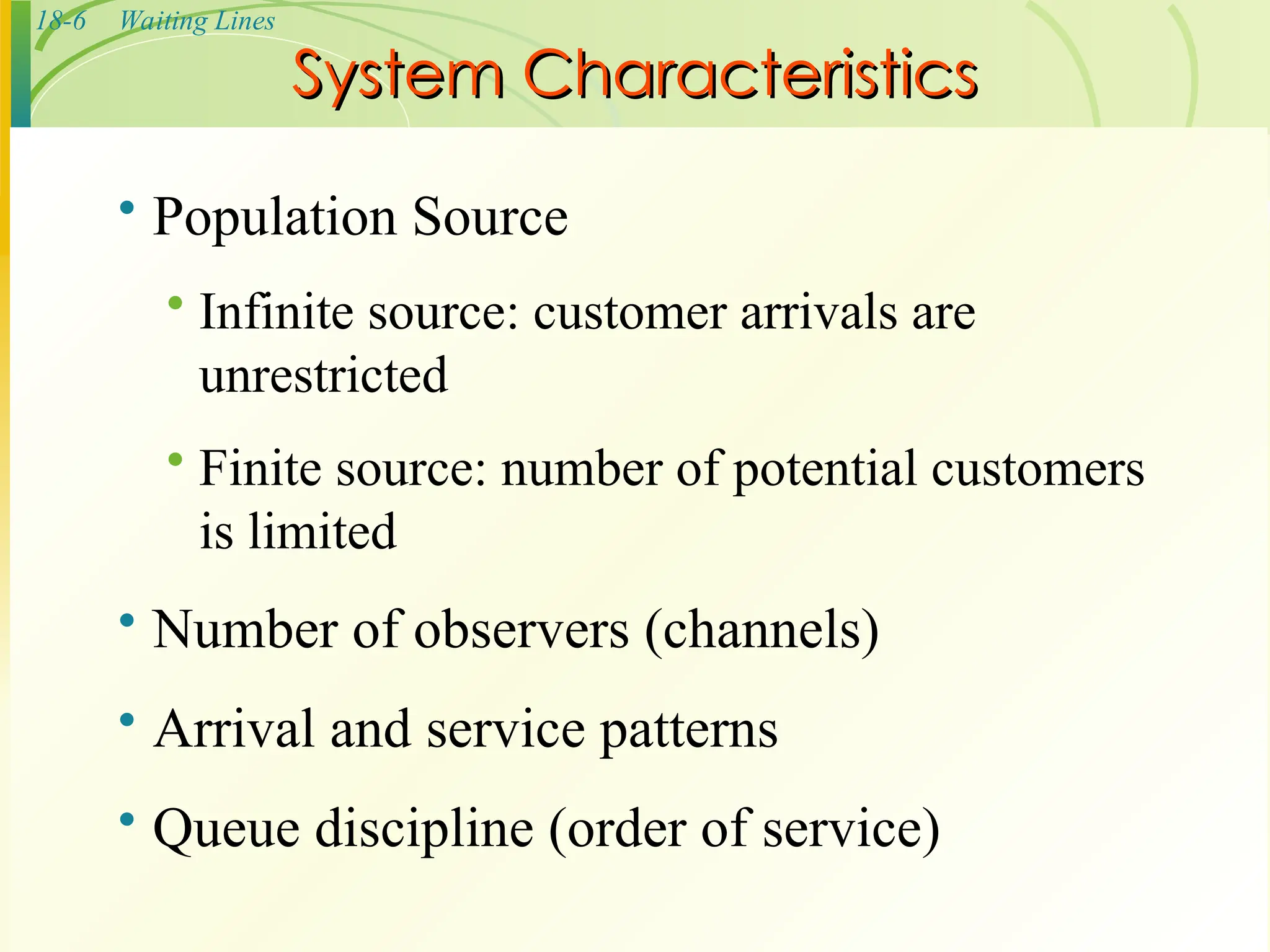 Chap018_Waiting Lines Queuing Theory Models | PPT