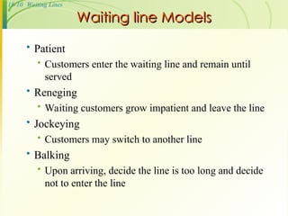 Chap018_Waiting Lines Queuing Theory Models | PPT