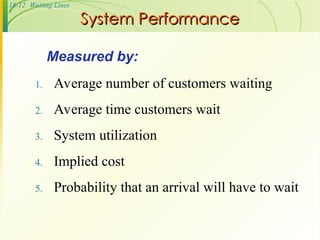 Chap018_Waiting Lines Queuing Theory Models | PPT
