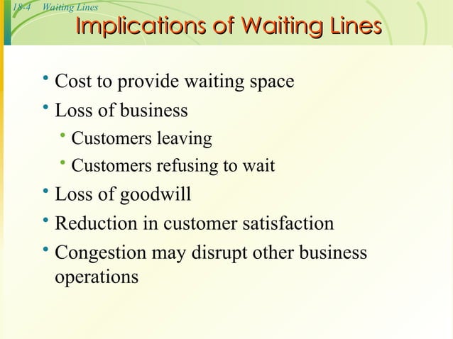 Chap018_Waiting Lines Queuing Theory Models | PPT