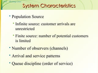 Chap018_Waiting Lines Queuing Theory Models | PPT