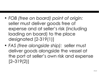 Chapter 19 – Formation of Terms of Sales Contracts | PPT