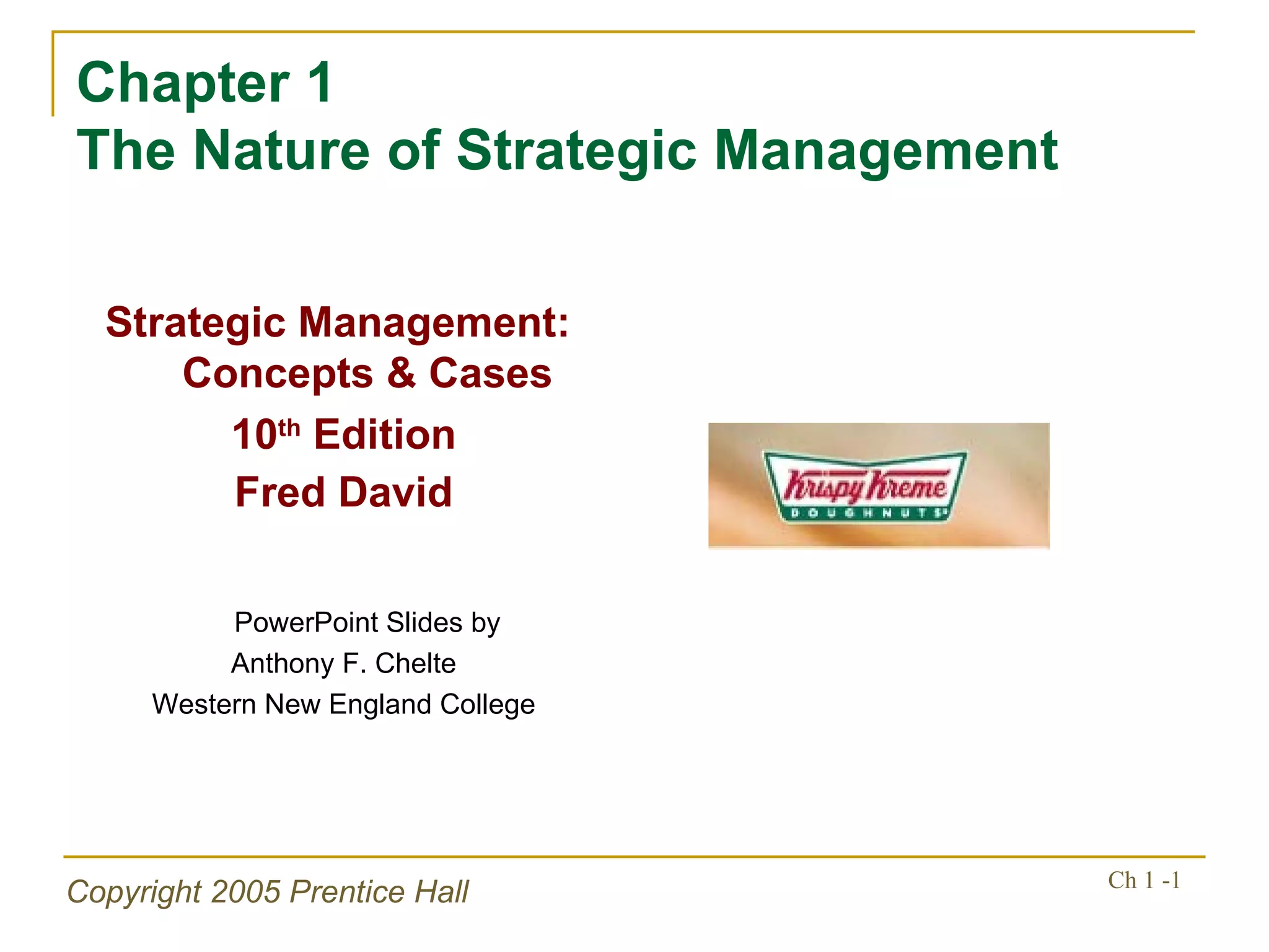 The Nature of Strategic Management | PPT