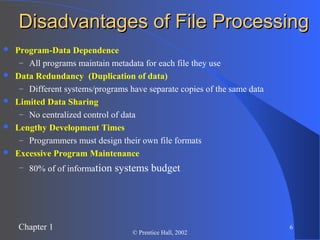 The Database Environment Chapter 1 | PPT
