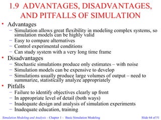 Steps in simulation, advantages and disadvantages, system and its ...