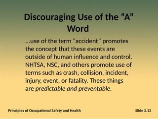 Principles of Health and Safety CHAPTER 2 | PPT