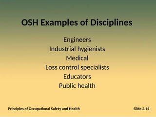 Principles of Health and Safety CHAPTER 2 | PPT