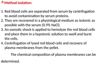 chap 02.(Les membranes biologiques) pptx | PPTX