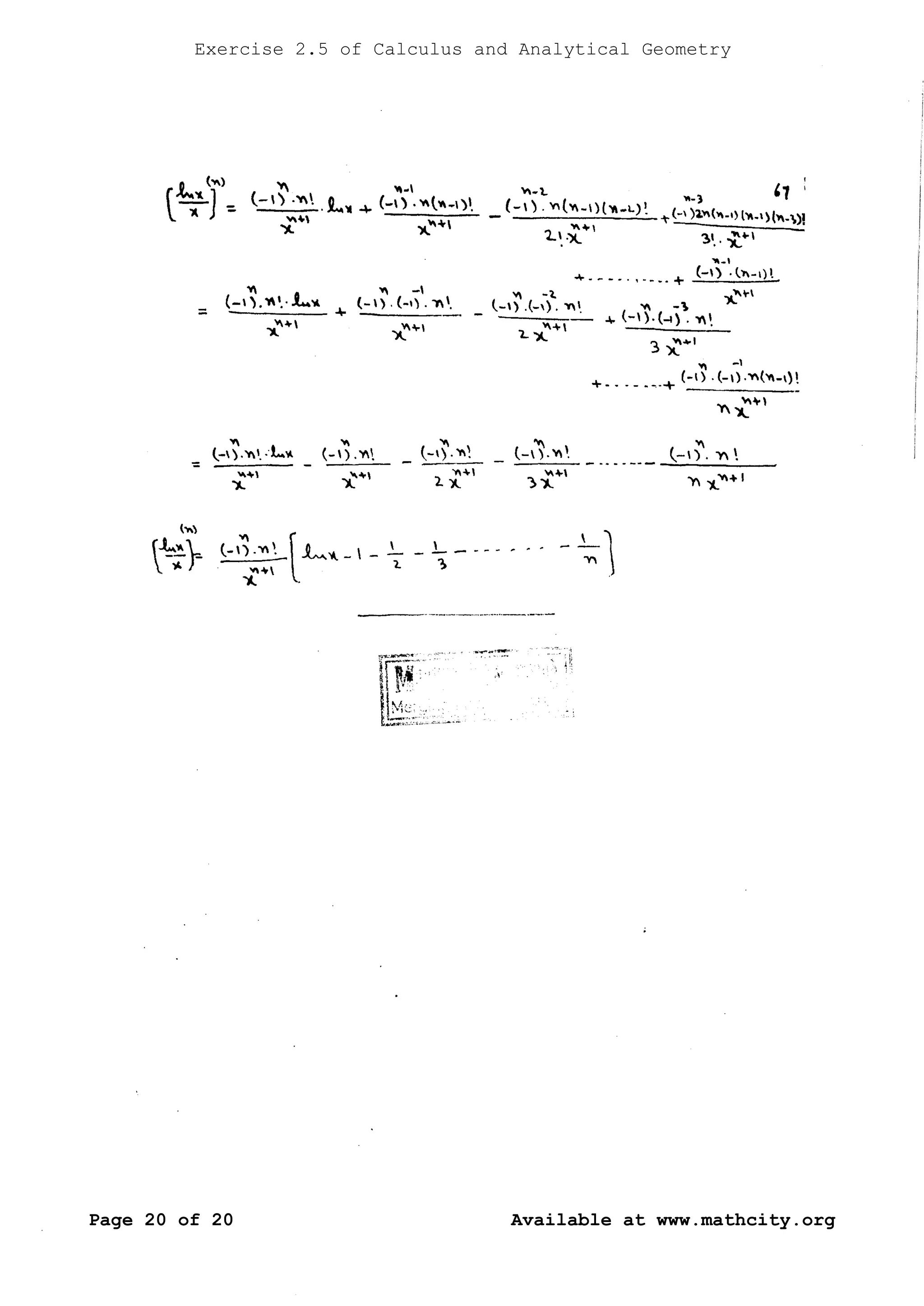 Chap02 solutions-ex-2-5-calculus | PDF