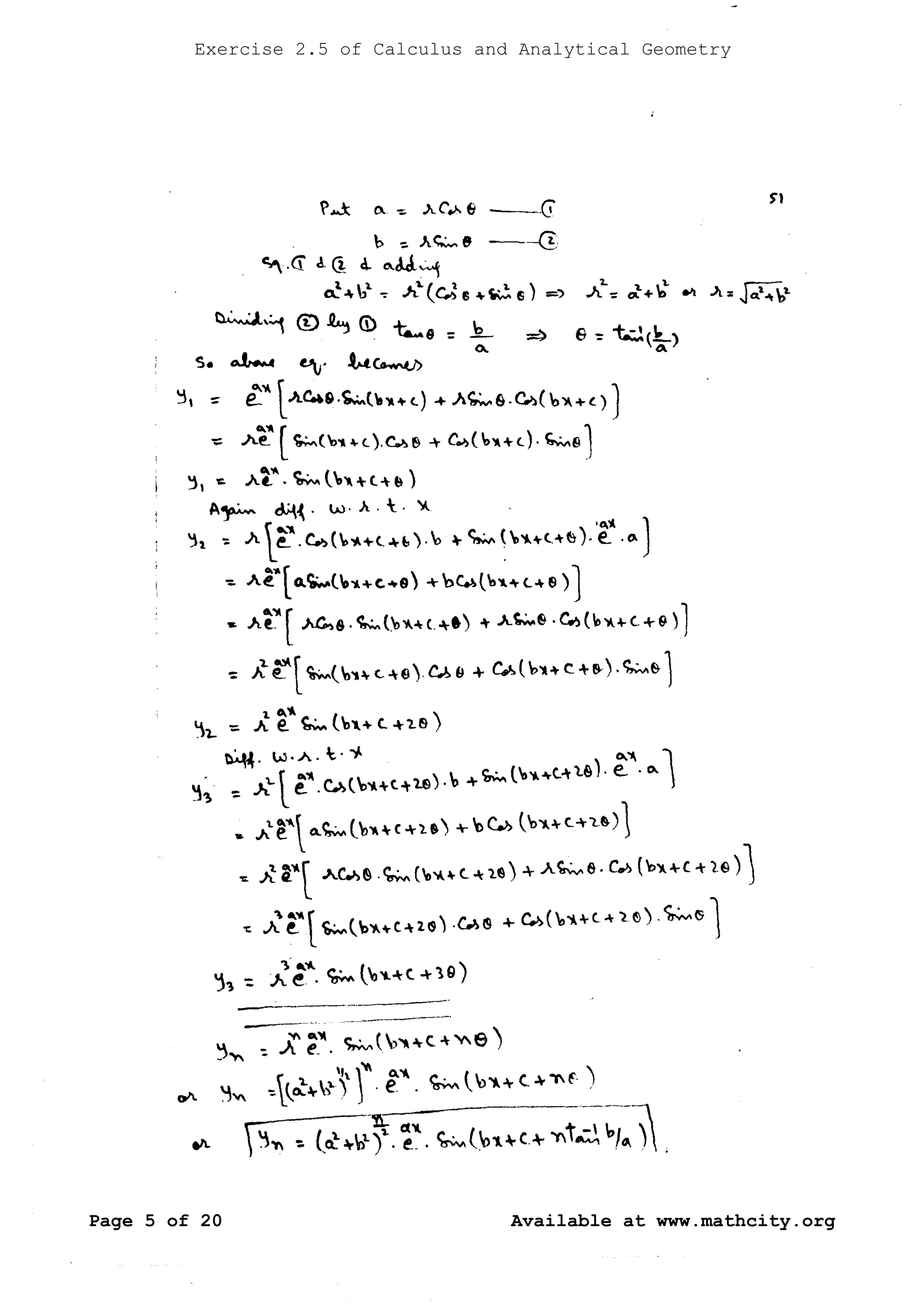 Chap02 solutions-ex-2-5-calculus | PDF