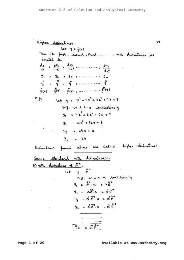 Chap02 solutions-ex-2-5-calculus | PDF