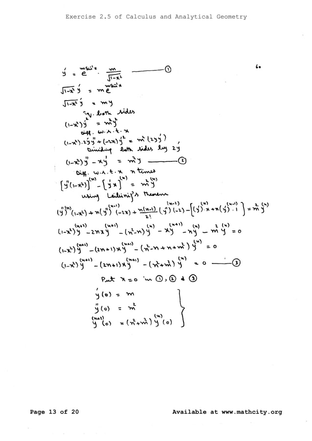 Chap02 solutions-ex-2-5-calculus | PDF